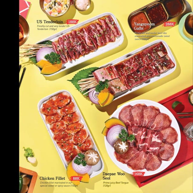 MENU ALA CARTe makanann di koba korean barbeque | PDF