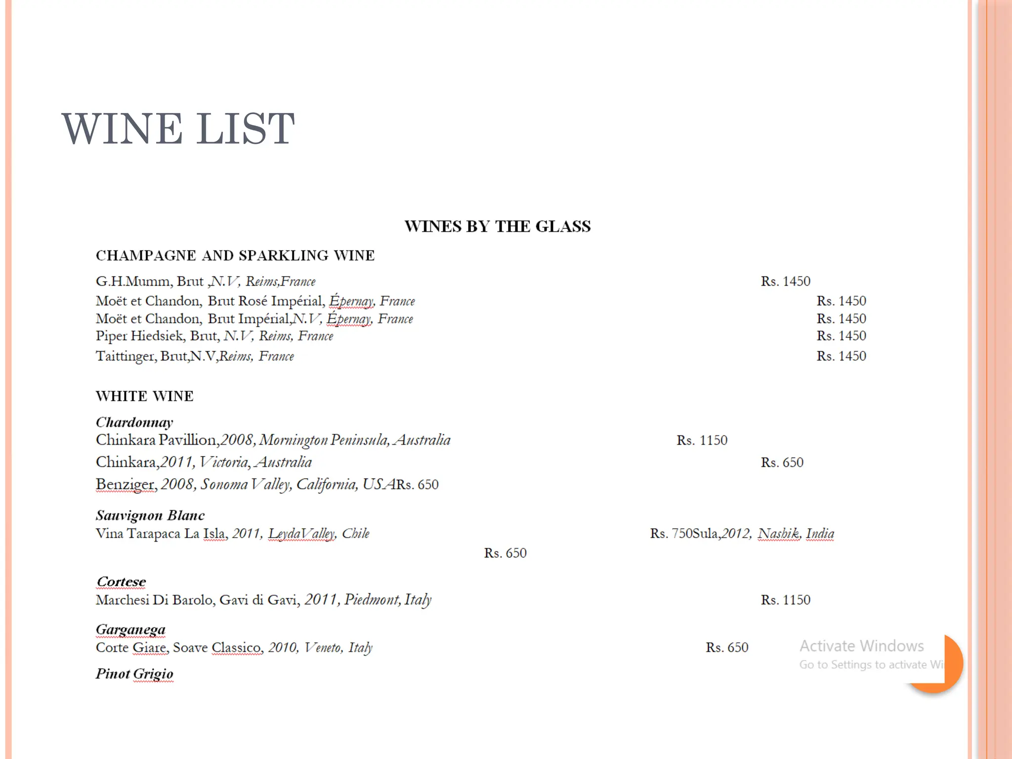 Menu and its types- Broad Classification | PPTX