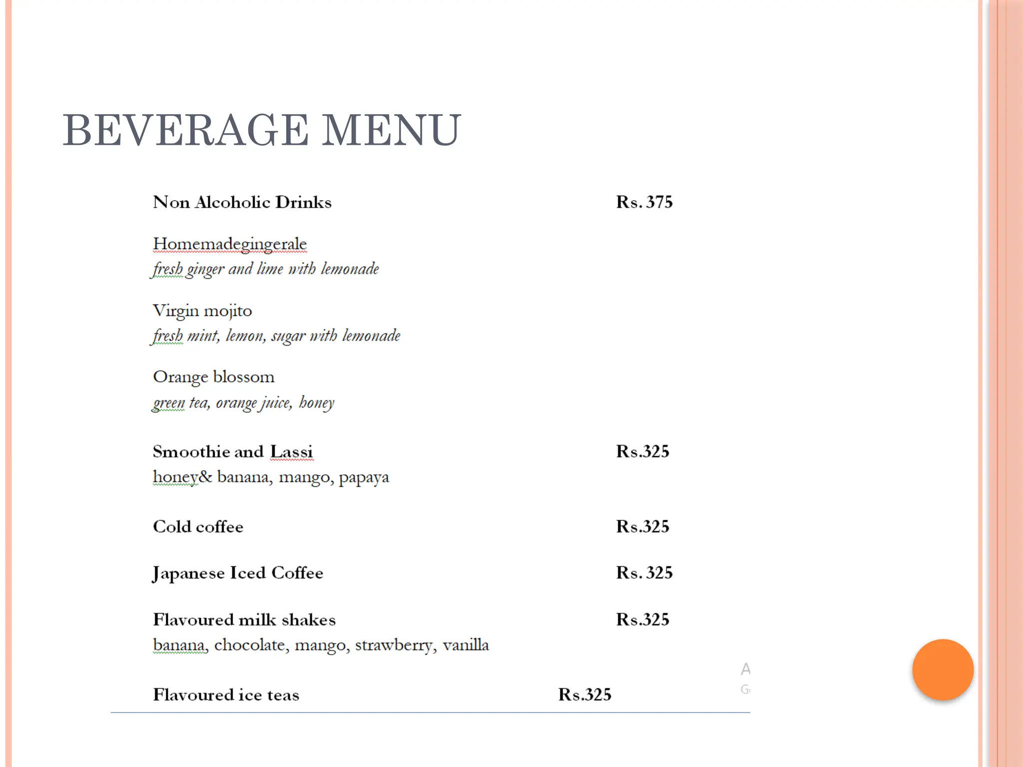 Menu and its types- Broad Classification | PPTX