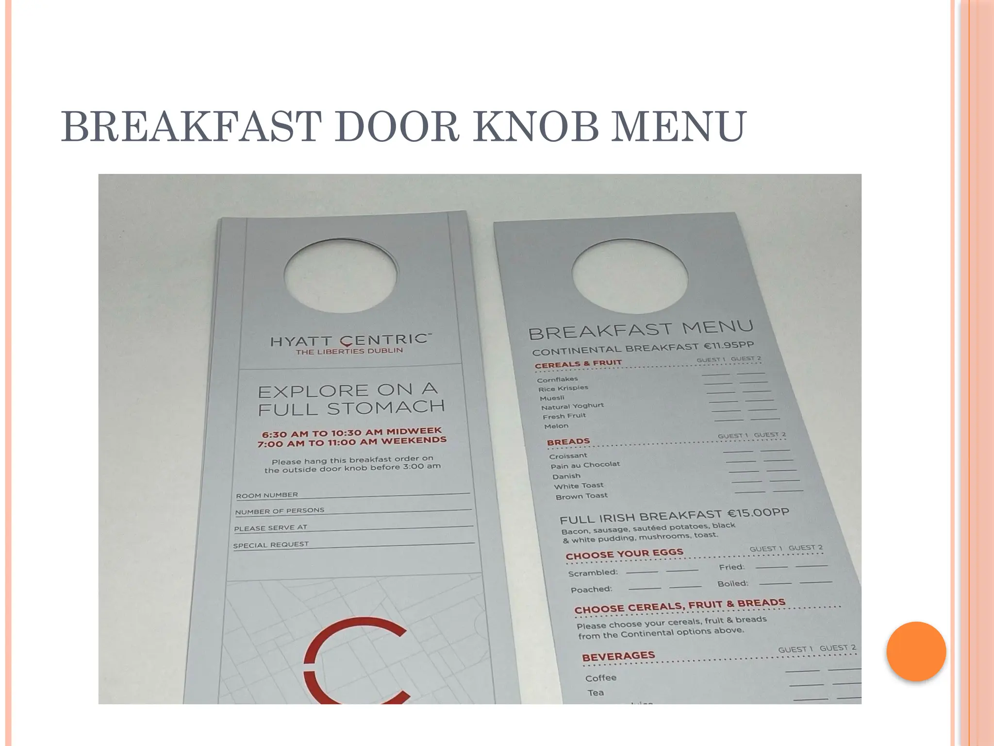 Menu and its types- Broad Classification | PPTX