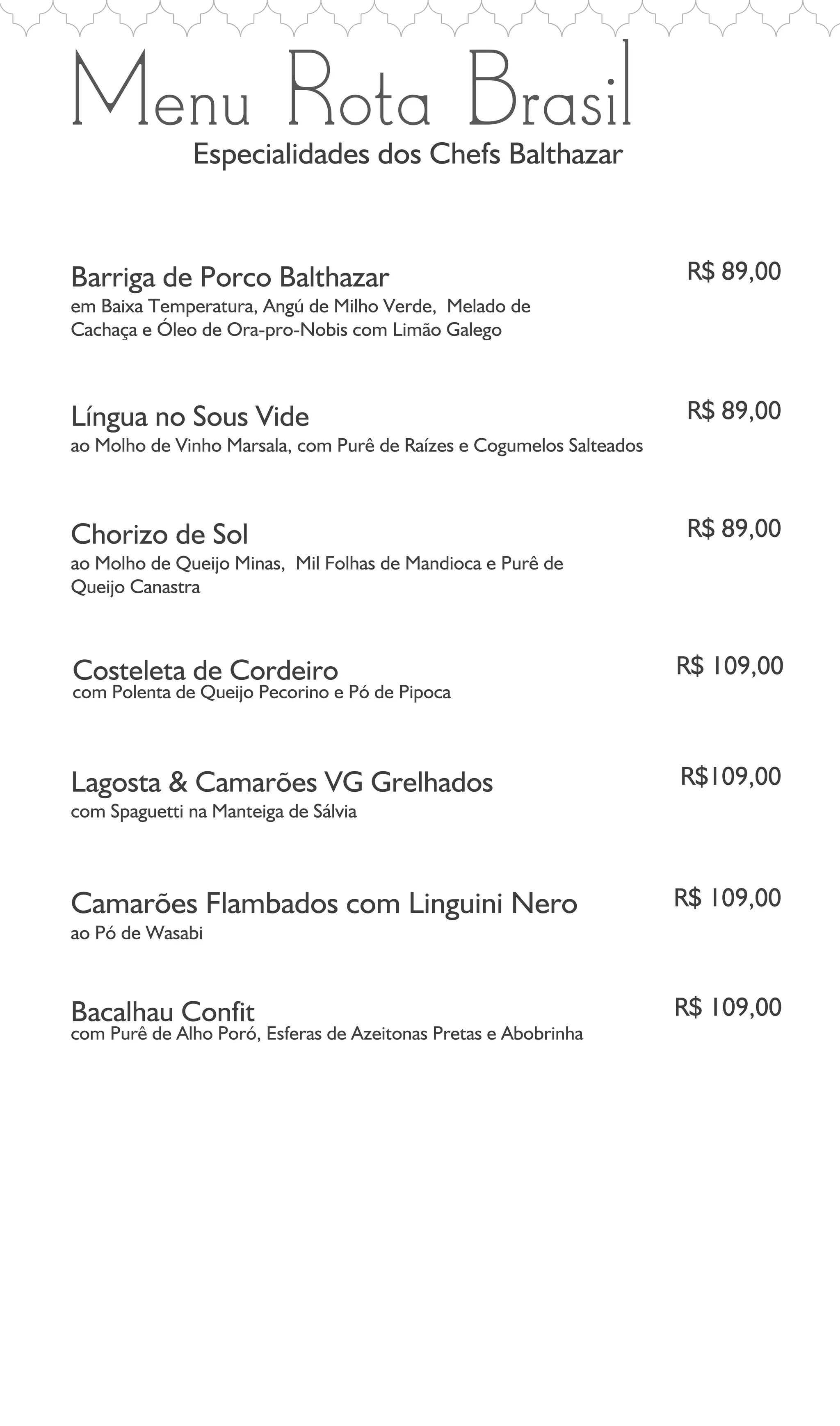 Menu balthazar vix | PDF