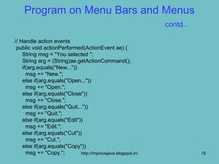 Menu bars and menus | PPT