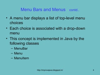 Menu bars and menus | PPT