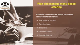 Menu based plan | PPTX
