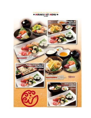 Menu buffet trưa Nhà hàng Miraku | PDF