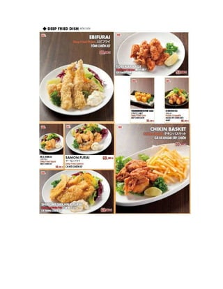 Menu buffet trưa Nhà hàng Miraku | PDF