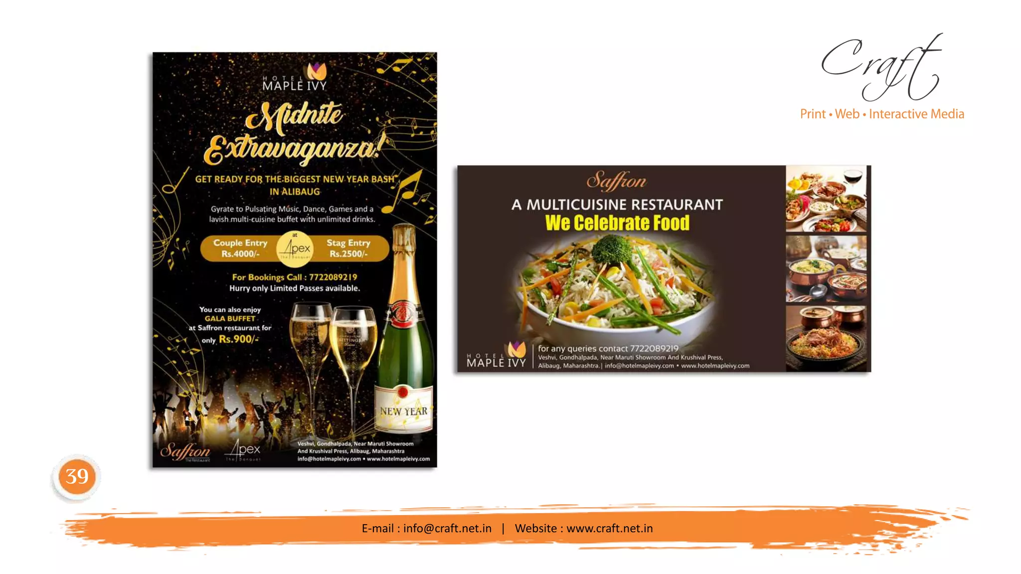 Craft |Hospitality digital marketing|Hospitality designing|Menu card ...