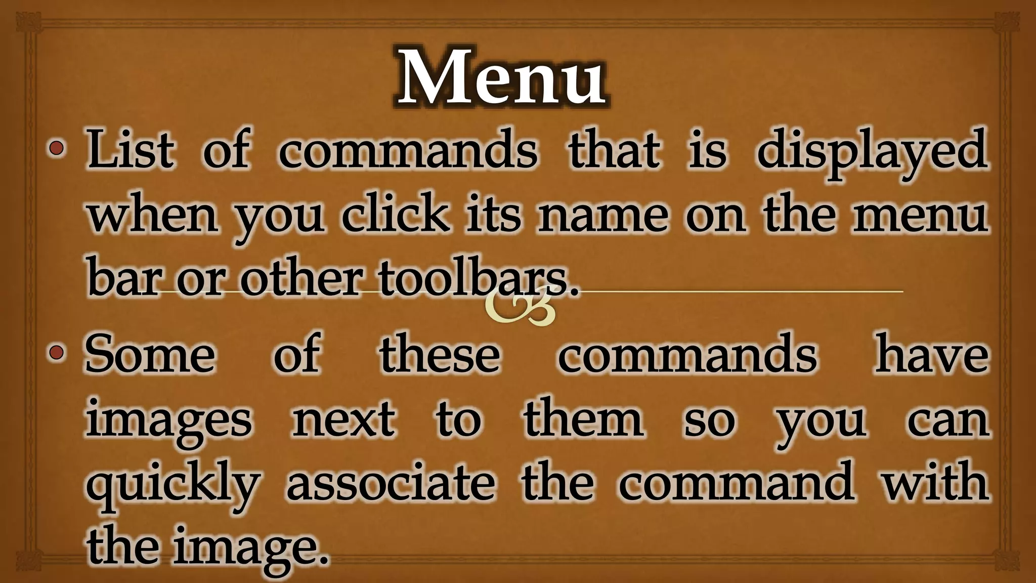 Menu Commands and Toolbars in MS Publisher | PPTX