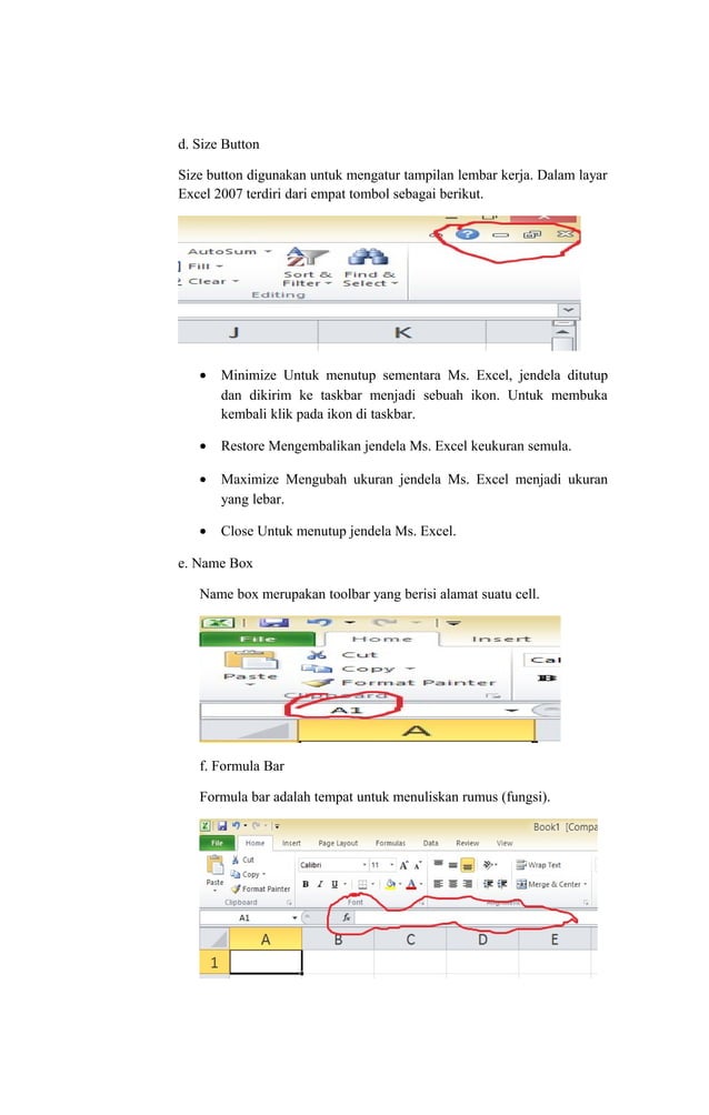 Menu dan ikon microsoft excel 2007 | DOC