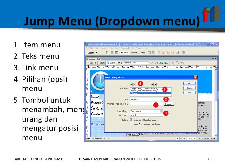 Menu Dan Navigasi Situs