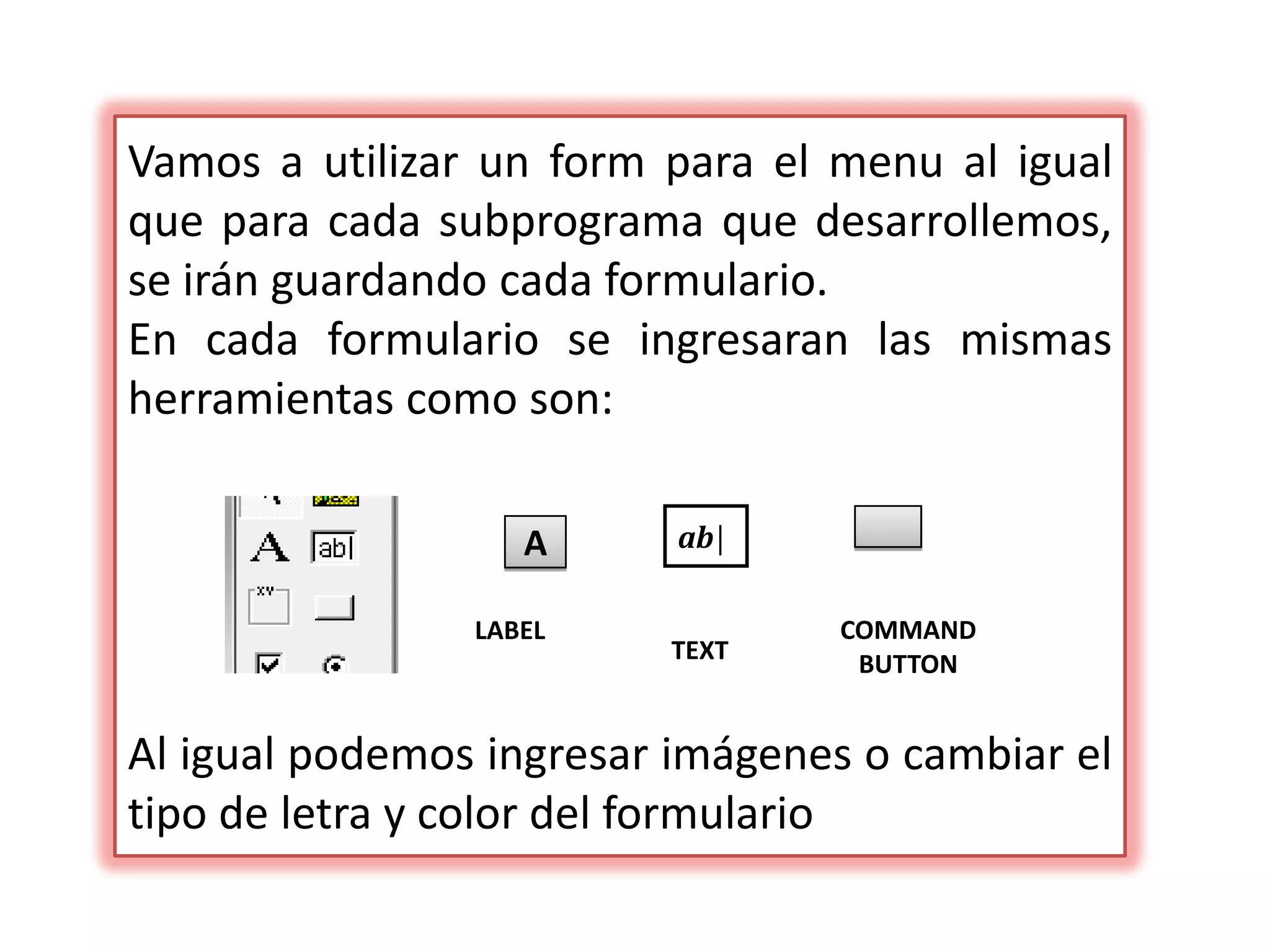Menu de programas | PPTX