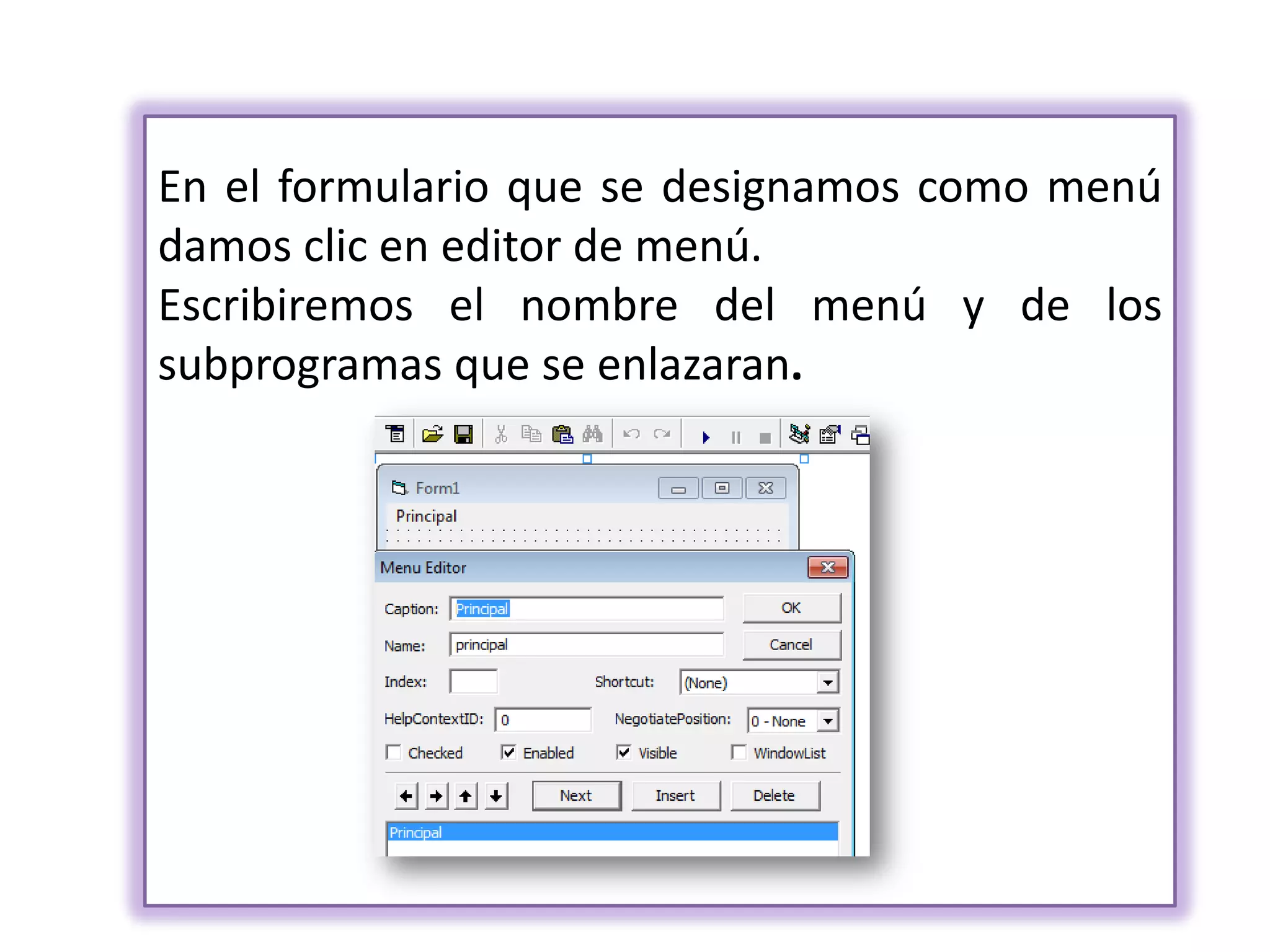 Menu de programas | PPTX