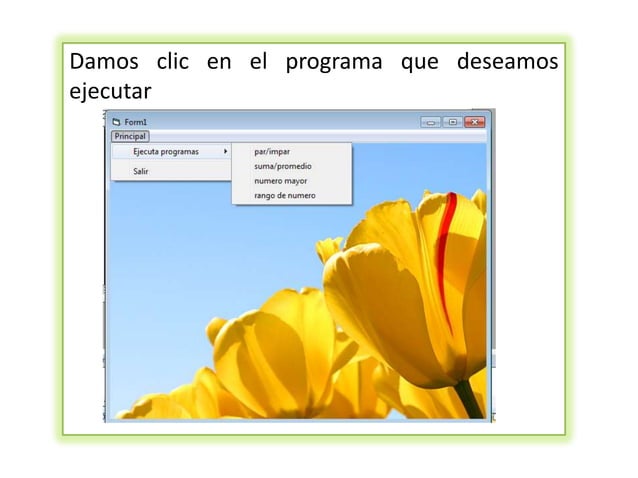 Menu de programas | PPTX
