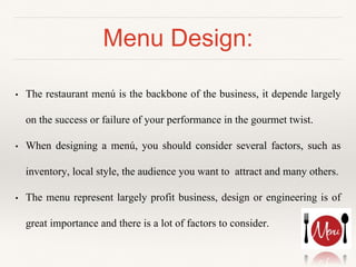 Menu design presentation mac | PPTX