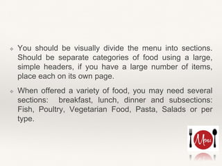 Menu design presentation mac | PPTX