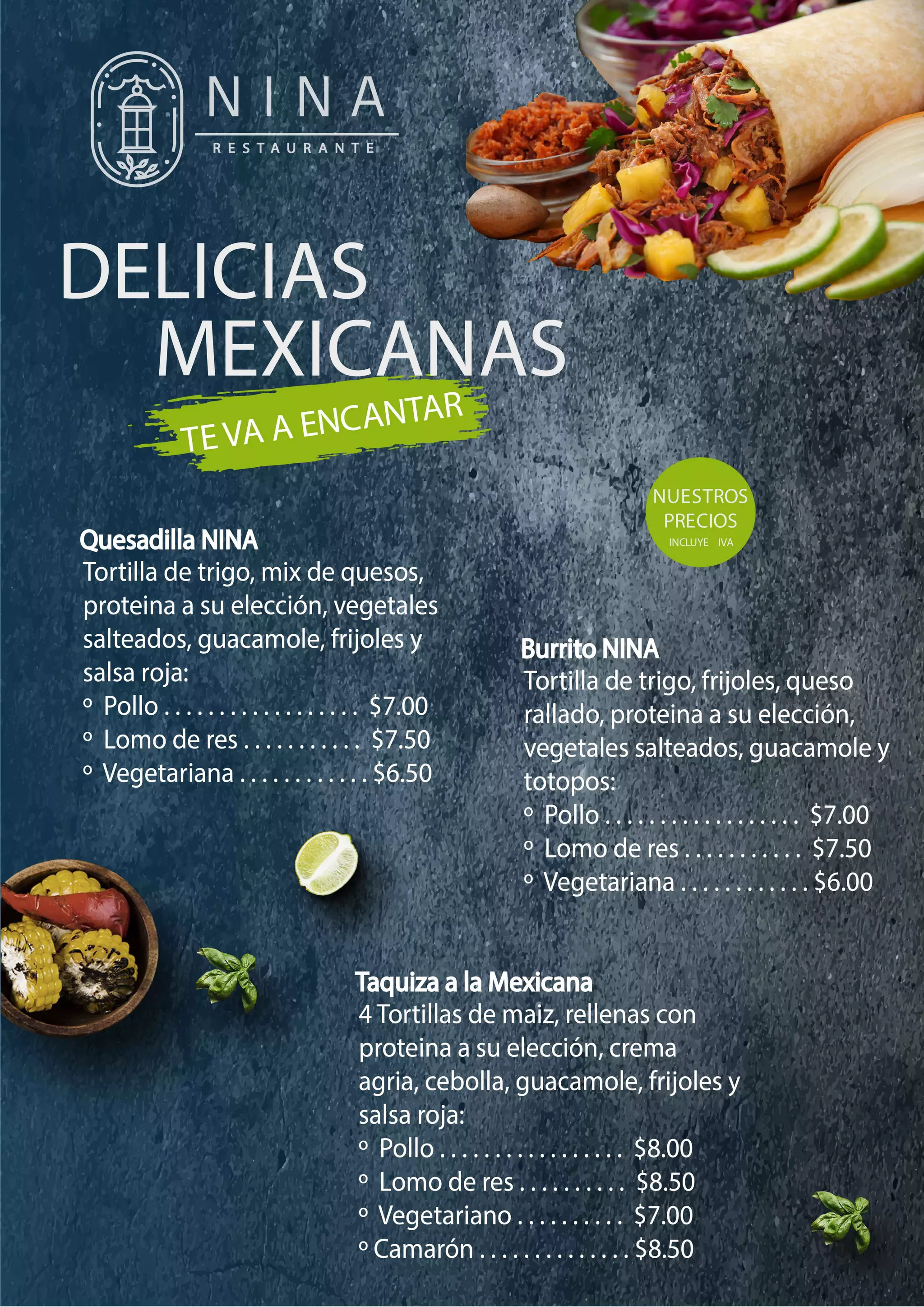 Menu digital NINA RESTAURANTE | PDF