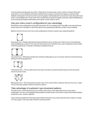Menu engineering | DOCX