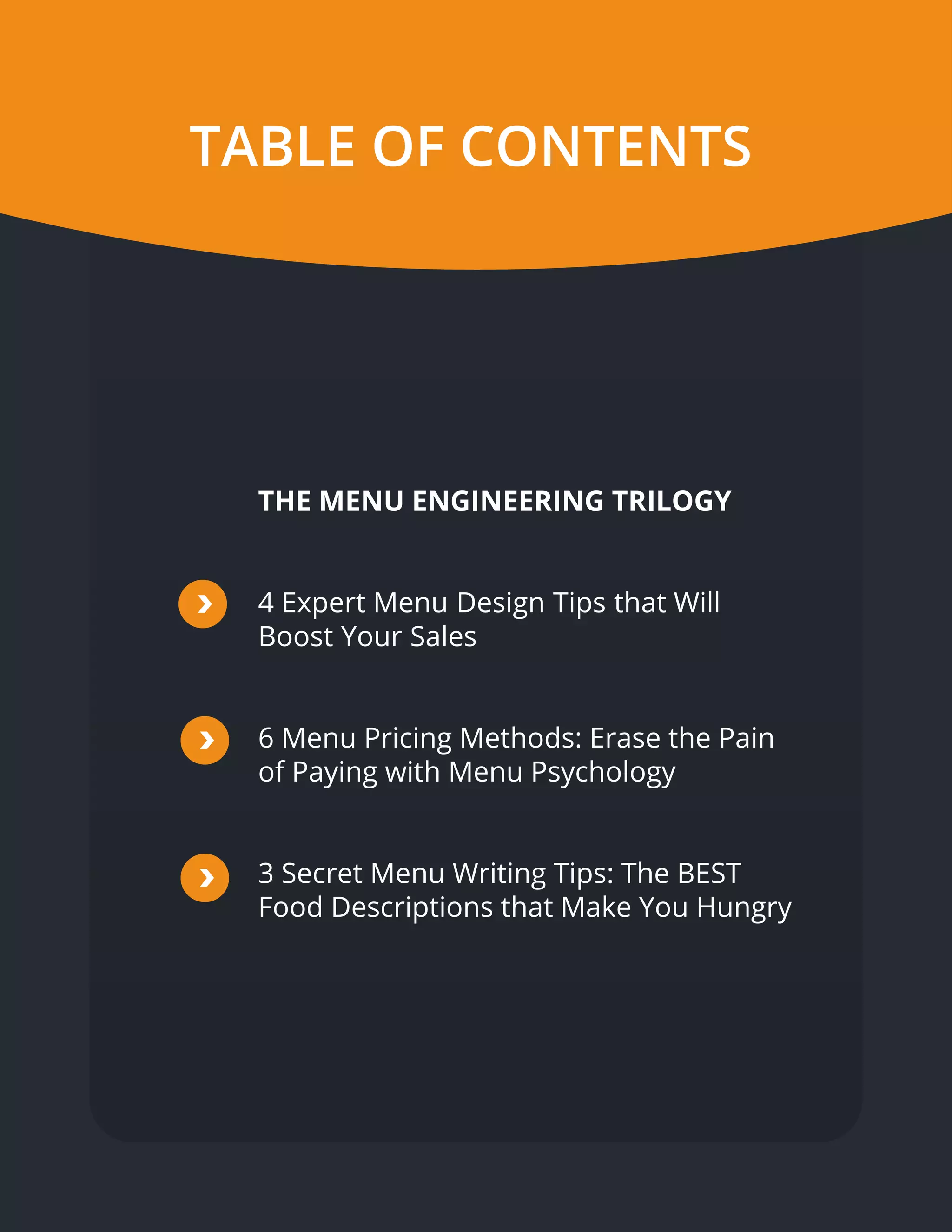 Menu Engineering Trilogy PDF | PDF