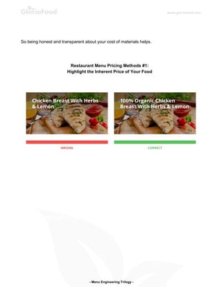 Menu Engineering Trilogy PDF | PDF