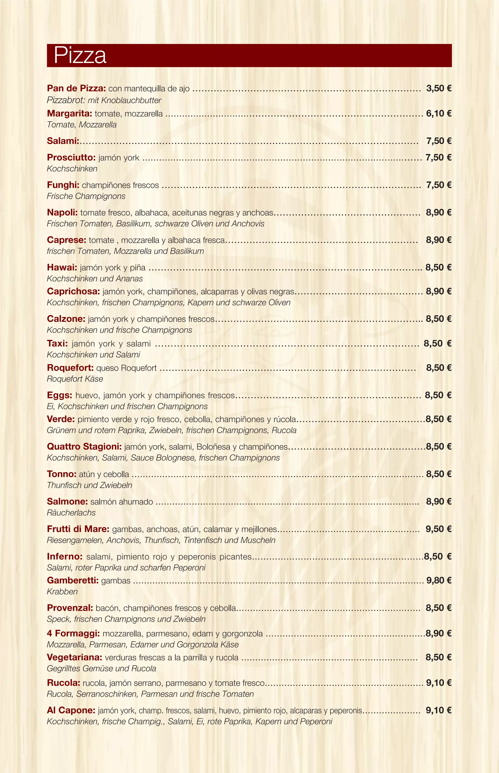 Menu esp aleman-2020 | PDF