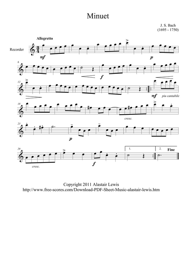 Menuet | PDF