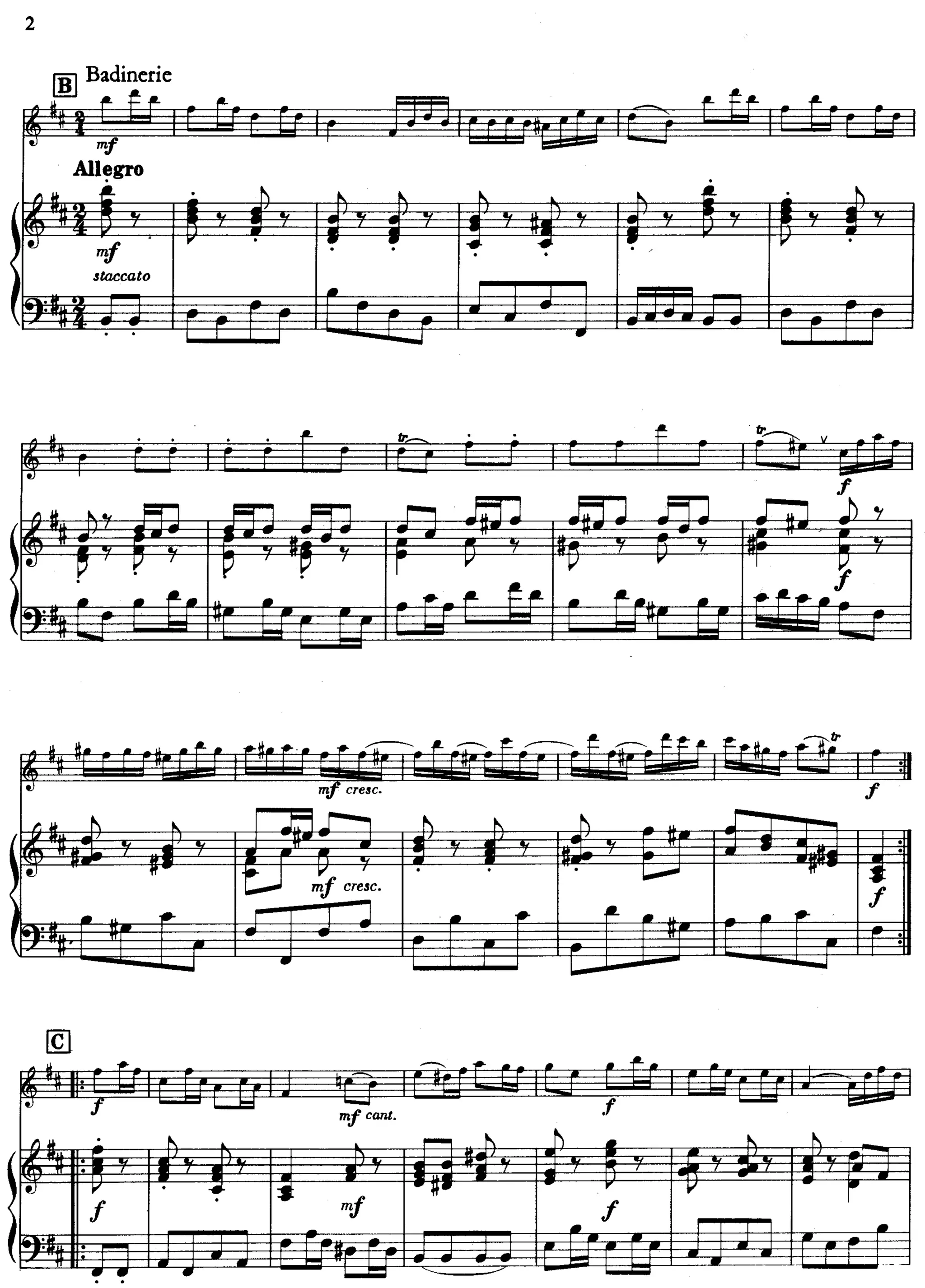 Menuet and badinere | PDF