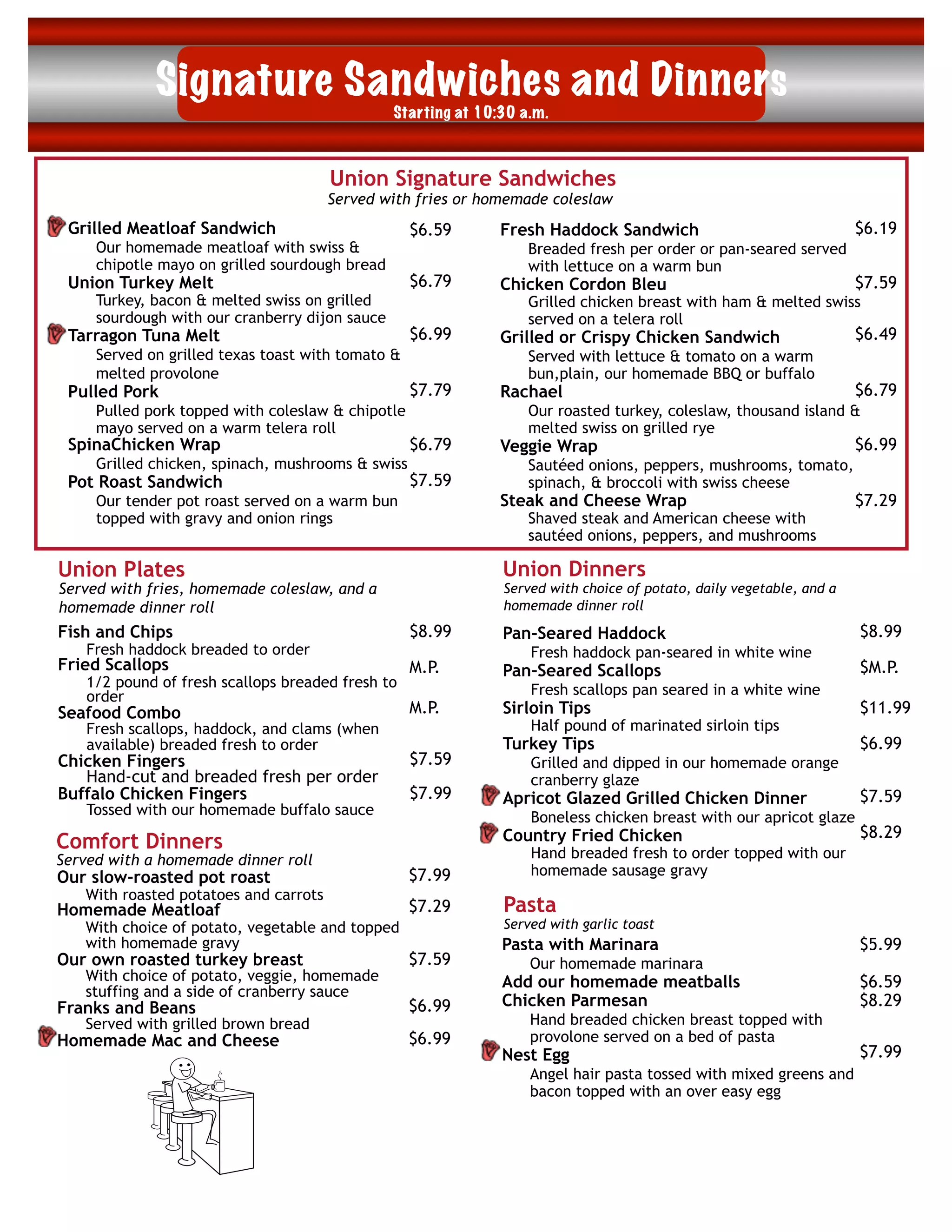 Union Diner Menu | PDF