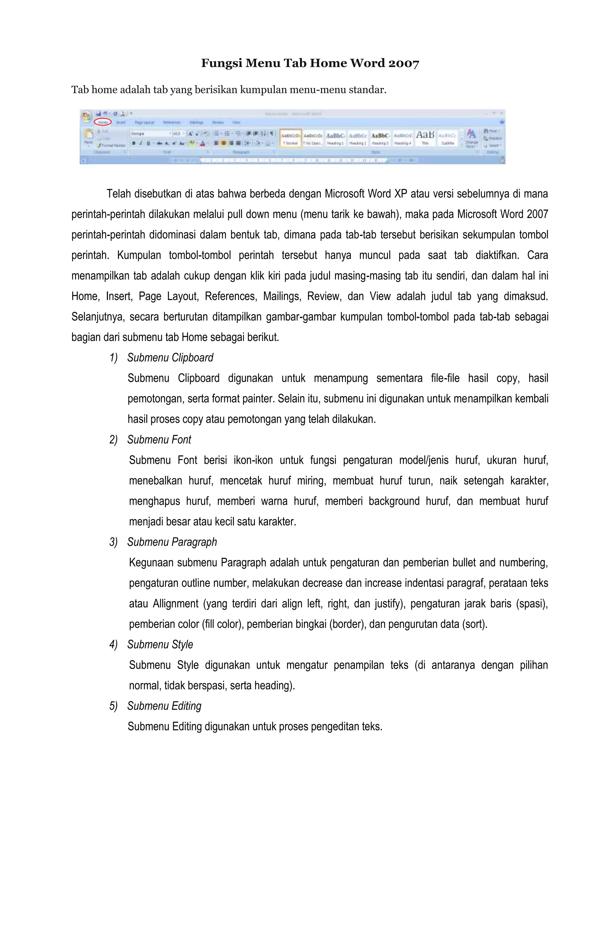 Menu home ms. word | DOCX