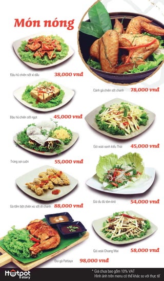 MENU HOTPOT STORY - TPHCM | PDF