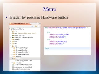 Menu in android | PDF