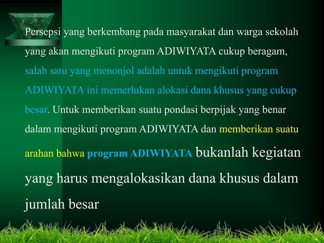 Menuju adiwiyata | PPT