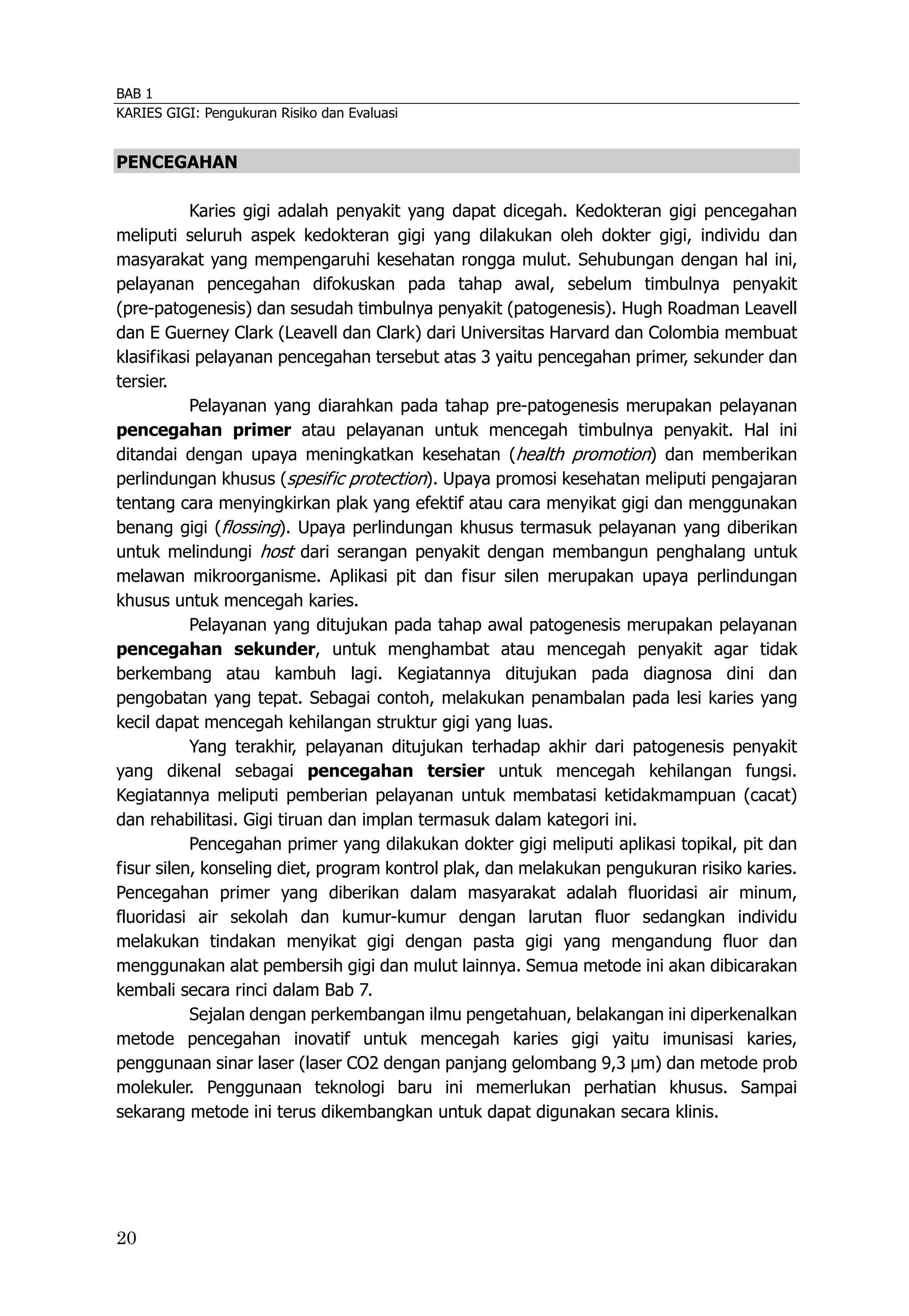 Menuju gigi dan mulut sehat pencegahan dan pemeliharaan _normal_bab 1 | PDF