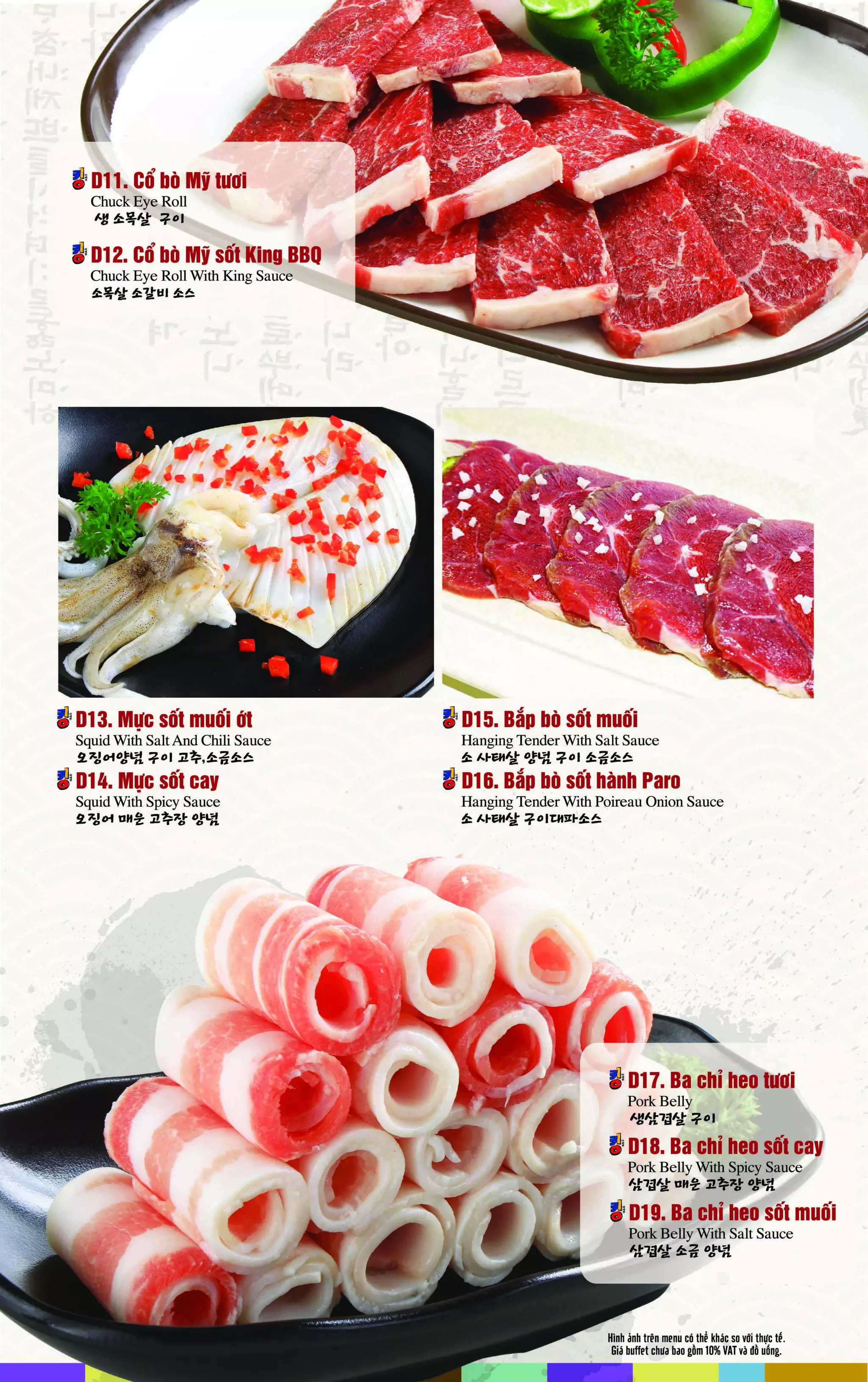 MENU KING BBQ BUFFET - TPHCM | PDF
