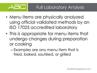 Menu Nutrition Labeling for Restaurants: Questions...Answered! | PPTX ...