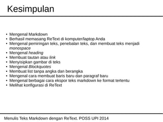Menulis markdown | PDF