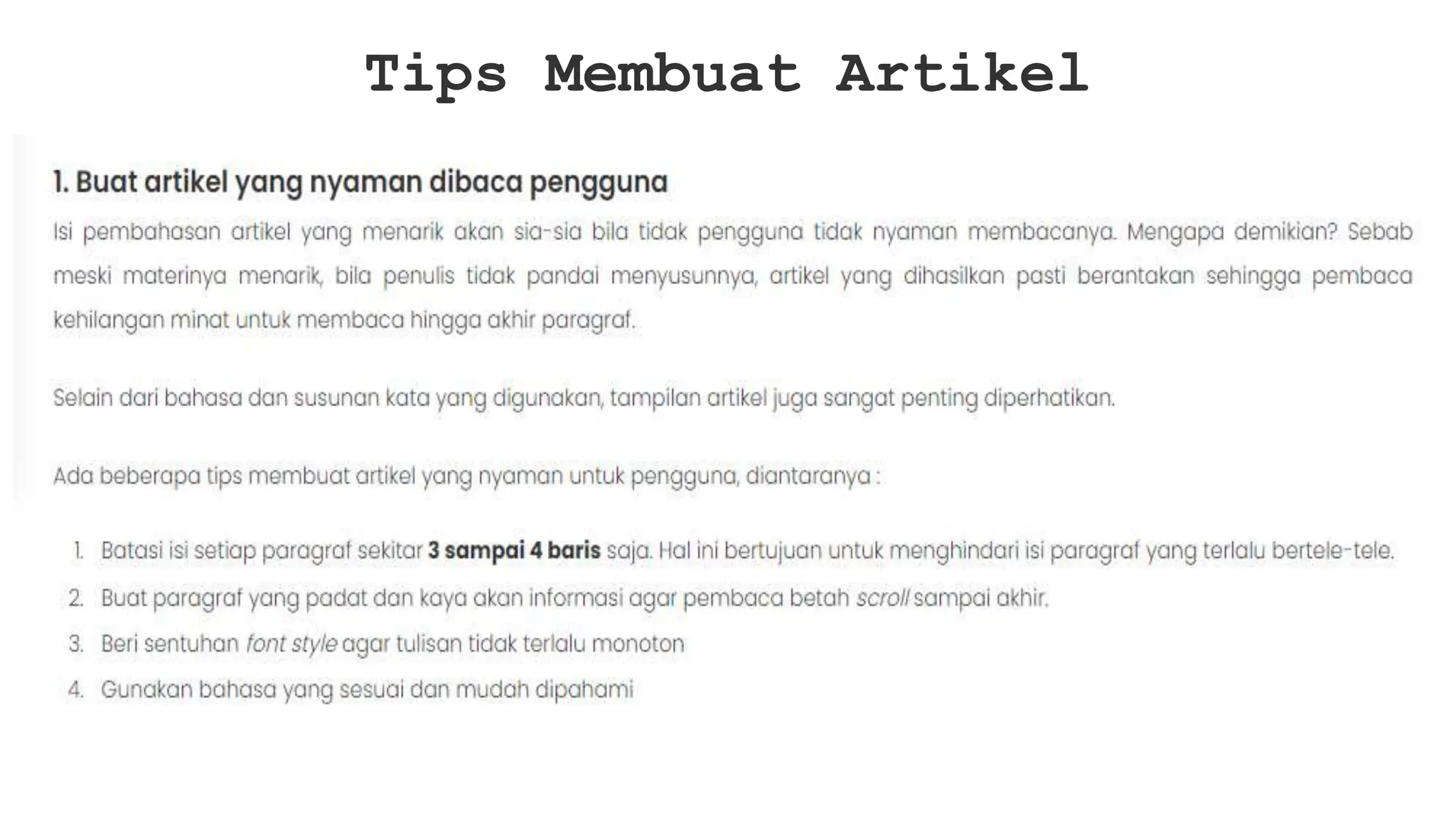 Pelatihan MENULIS ARTIKEL untuk pemula.pptx