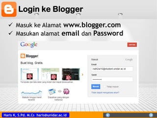 Menulis artikel di blog unidar | PPTX