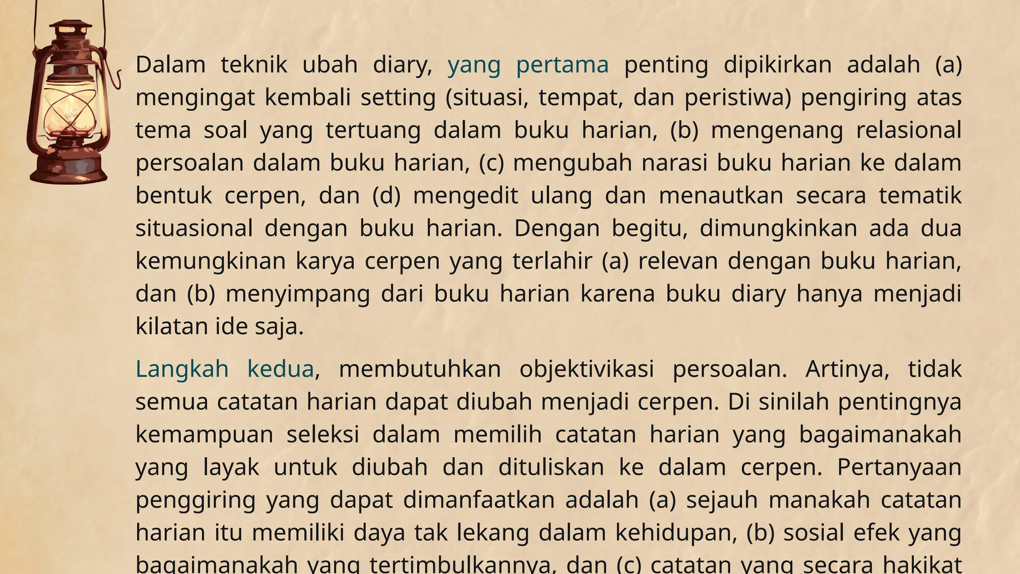 MENULIS CERPEN DENGAN TEKNIK UBAH DIARY .pptx