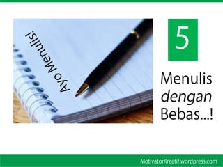 Menulis dan membuat buku kreatif ala guru go blog unj | PPT