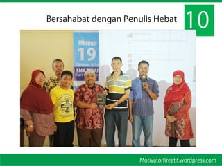 Menulis dan membuat buku kreatif ala guru go blog unj | PPT