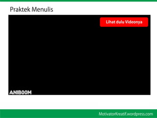 Menulis dan membuat buku kreatif ala guru go blog unj | PPT