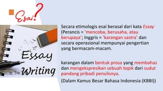 Menulis essay | PDF