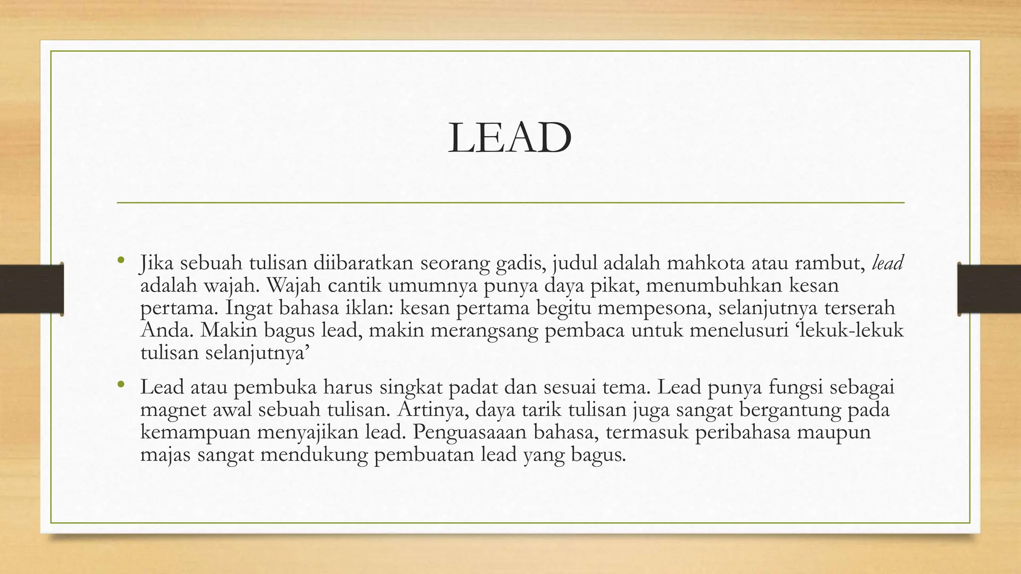 Strategi MENULIS FEATURE/feature news.ppt