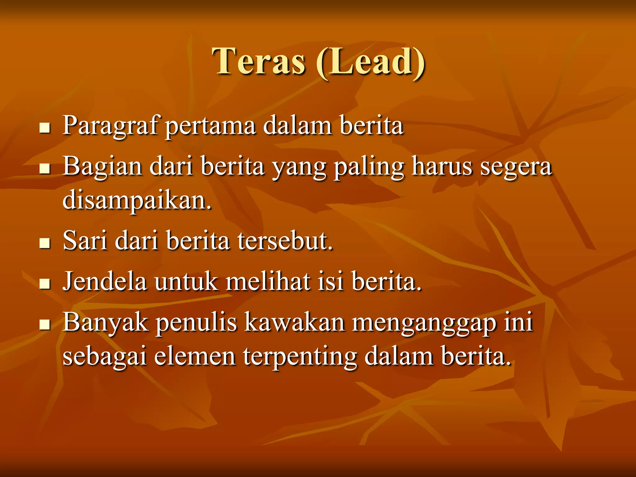 Menulis judul dan lead berita | PPTX