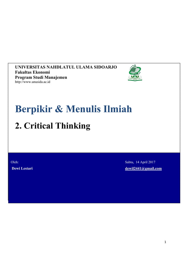 Menulis karya ilmiah Dalman | PDF