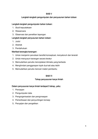 Menulis karya ilmiah Dalman | PDF