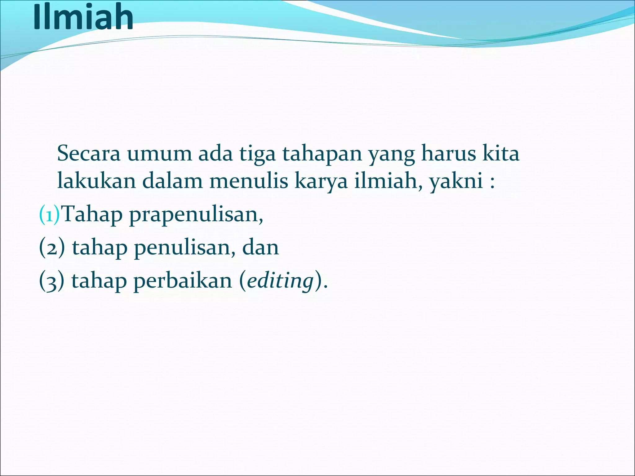 Menulis karya ilmiah | PPT