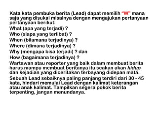 Menulis lead brita | PPT
