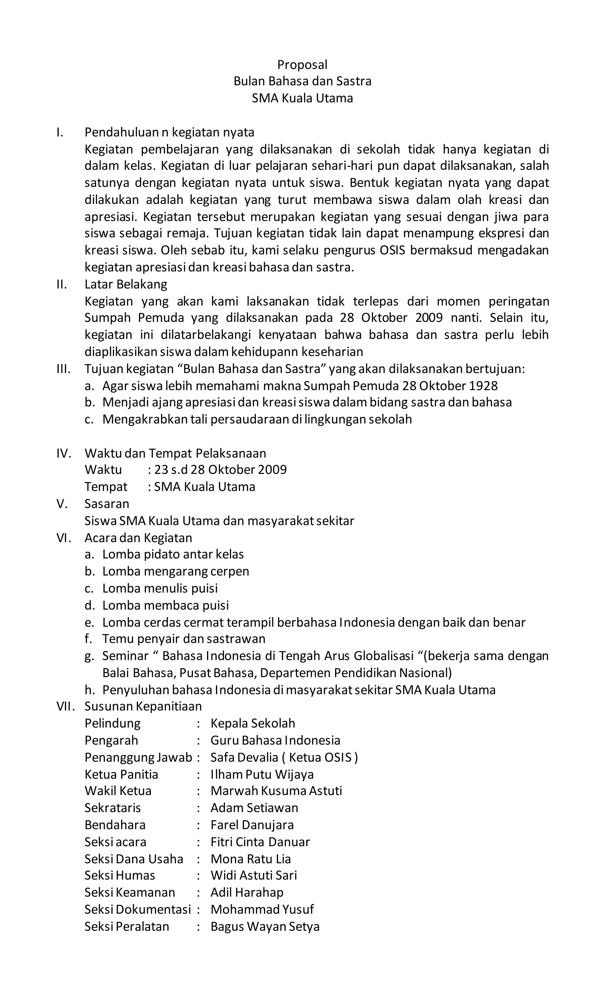 Menulis( menulis proposal) | DOCX