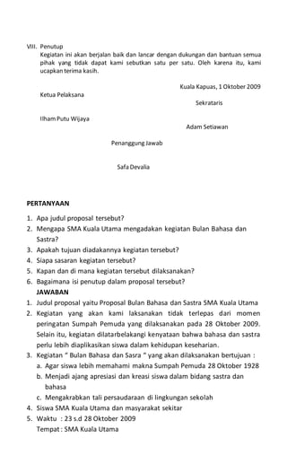 Menulis( menulis proposal) | DOCX